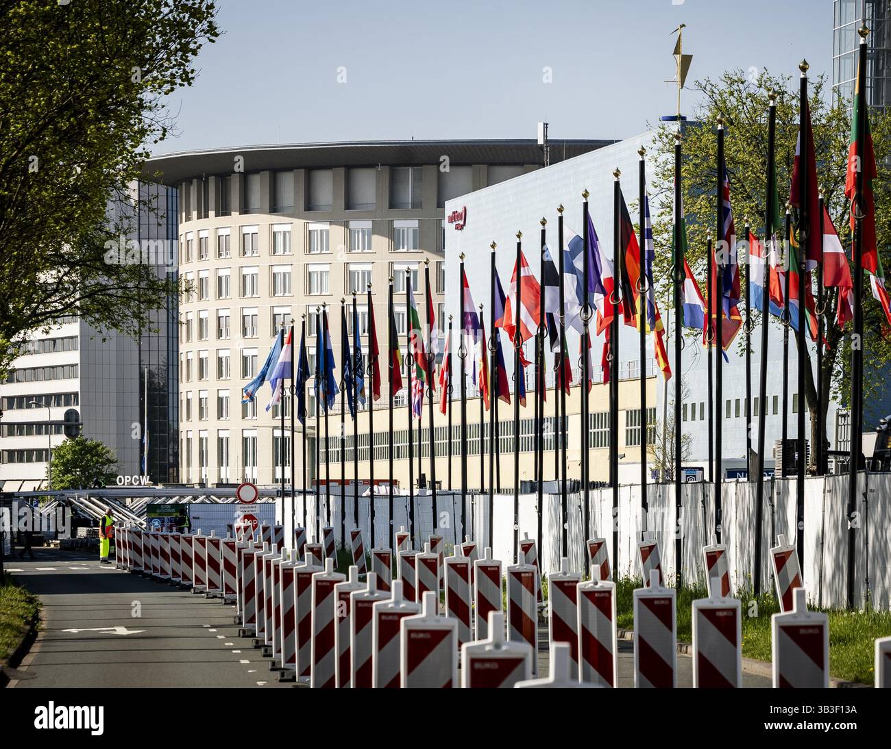 THE HAGUE - Work at the World Forum. The event venue will host the 2025 ...