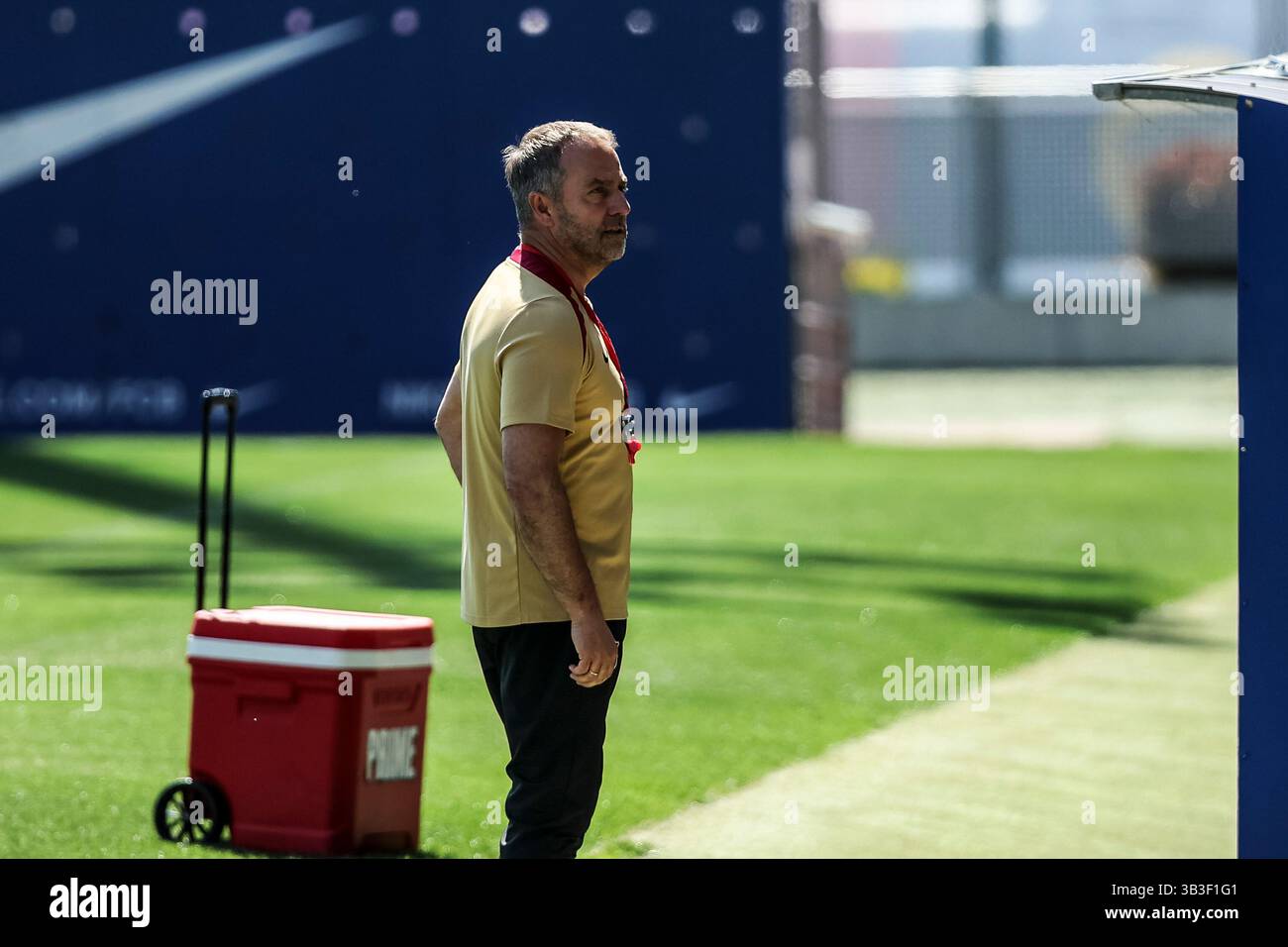 Hansi Flick, head coach during the training day of FC Barcelona ahead UEFA Champions League ...