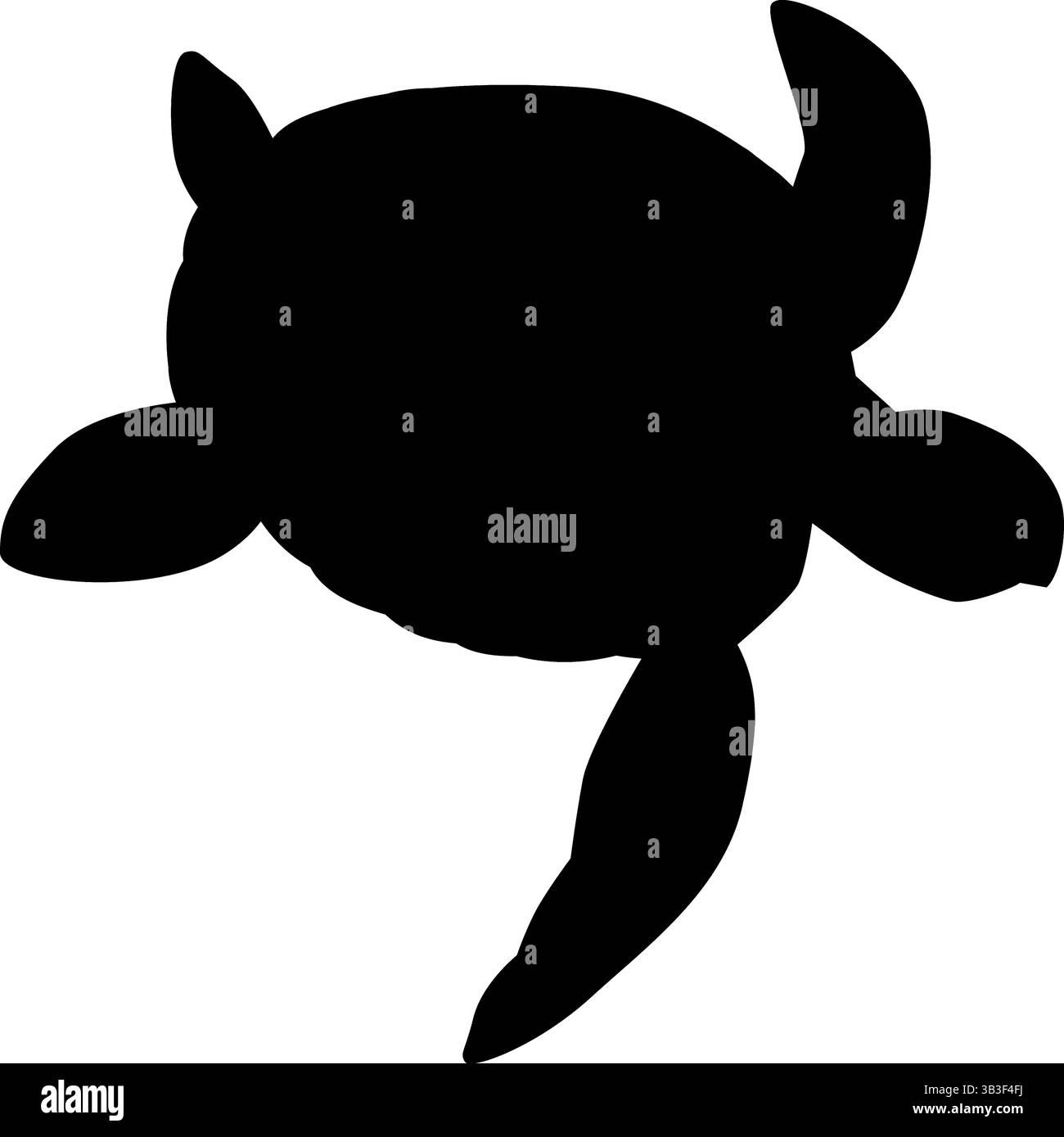 Tortoise Black Silhouette Vector Illustration Stock Vector Image & Art ...
