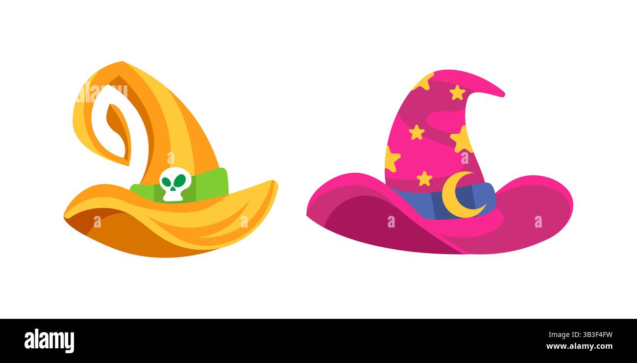 Wizard hats skull stars moon hi-res stock photography and images - Alamy