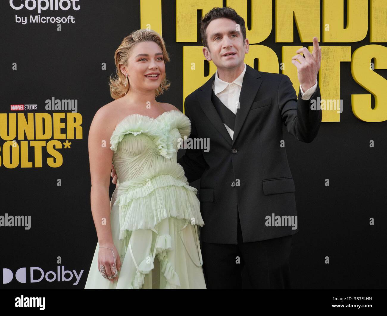 Los Angeles, USA. 28th Apr, 2025. (L-R) Florence Pugh and Jake Schreier ...