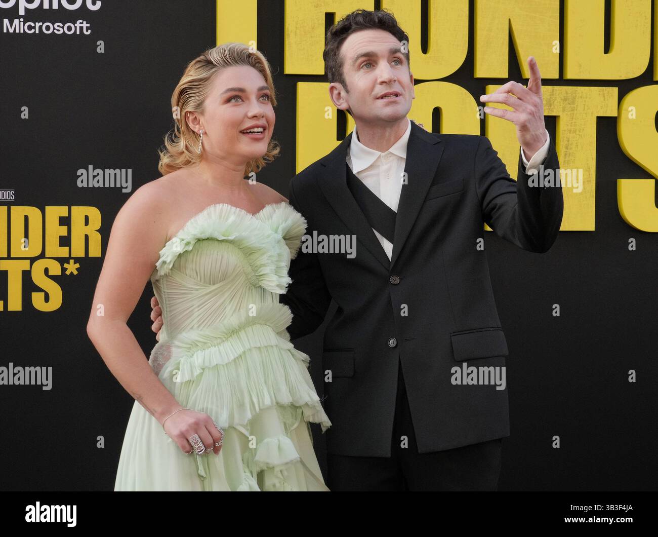 Los Angeles, USA. 28th Apr, 2025. (L-R) Florence Pugh and Jake Schreier ...