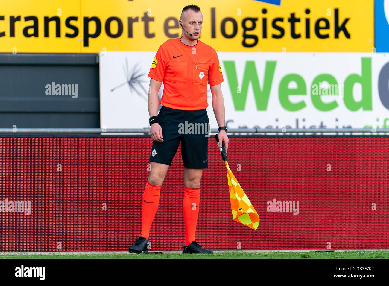 WAALWIJK, NETHERLANDS - APRIL 25: Assistant referee Don Frijn during ...