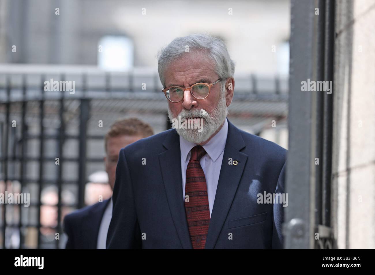 Former Sinn Fein president Gerry Adams outside the High Court in Dublin ...
