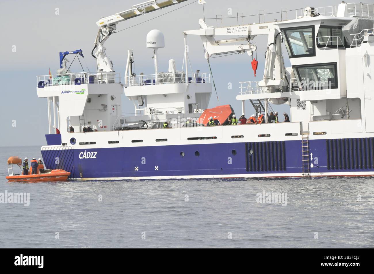 Vigo, spain. April, 29th 2025. The Odón de Buen, oceanographic vessel ...