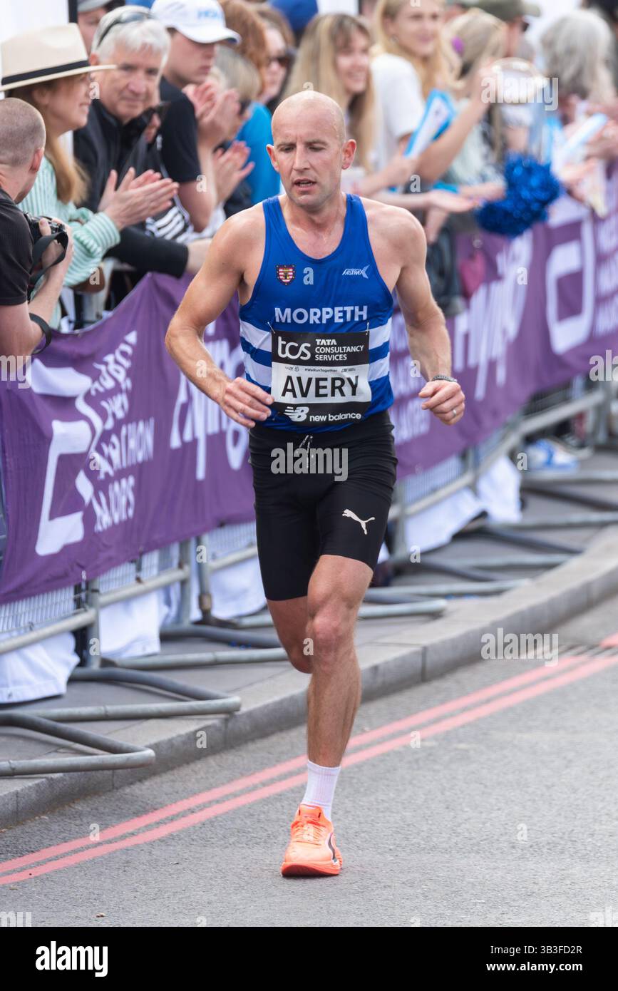 Carl Avery, elite male athlete competing in the 2025 TCS London ...