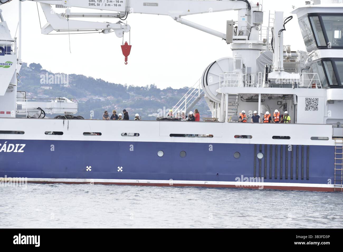 Vigo, spain. April, 29th 2025. The Odón de Buen, oceanographic vessel ...