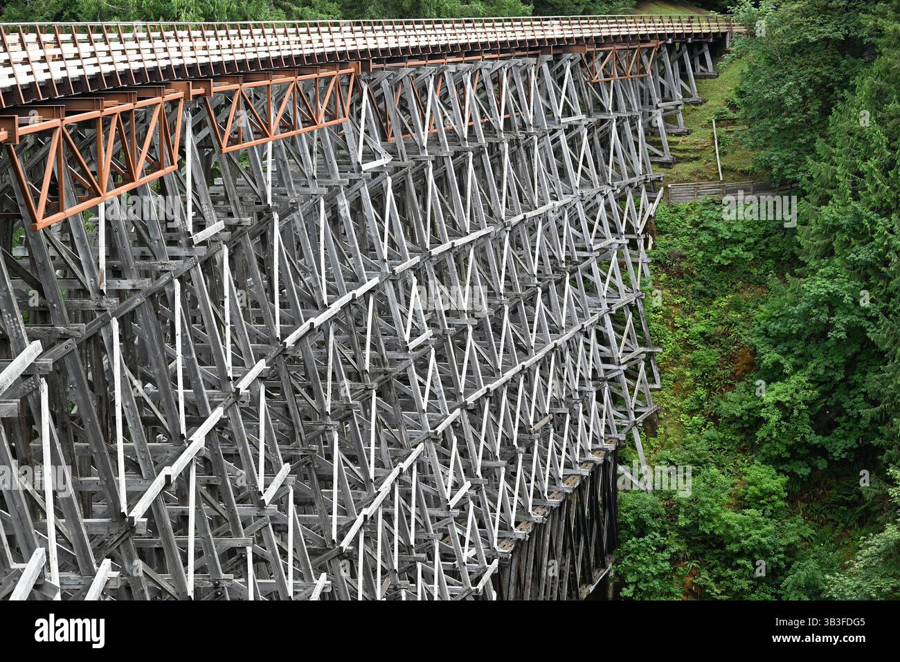 The Kinsol Trestle railway bridge in Vancouver Island, Canada, is a ...
