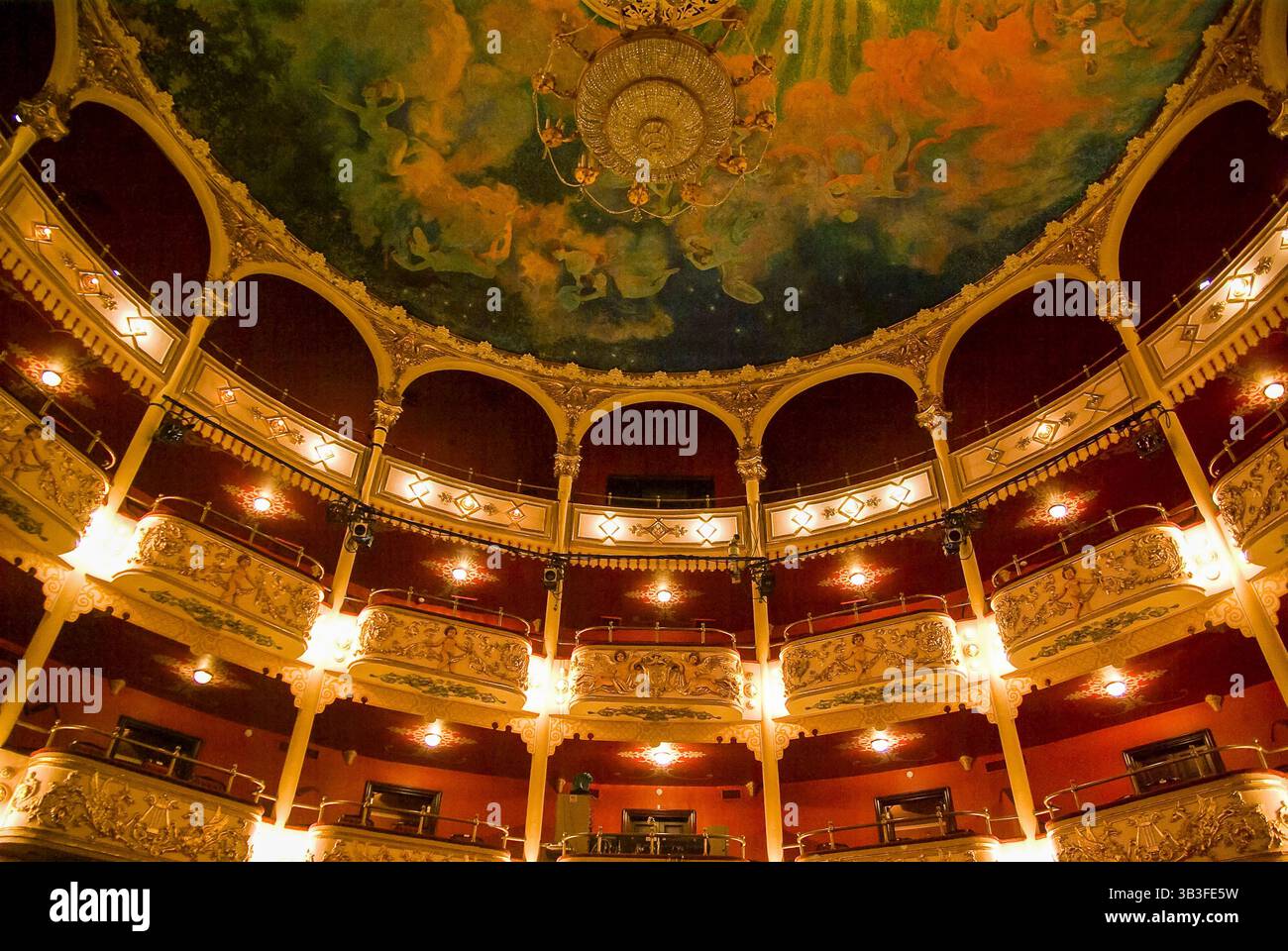 Panama.Panama City.El Teatro Nacional (1905 G.N.Ruggieri).Interior ...