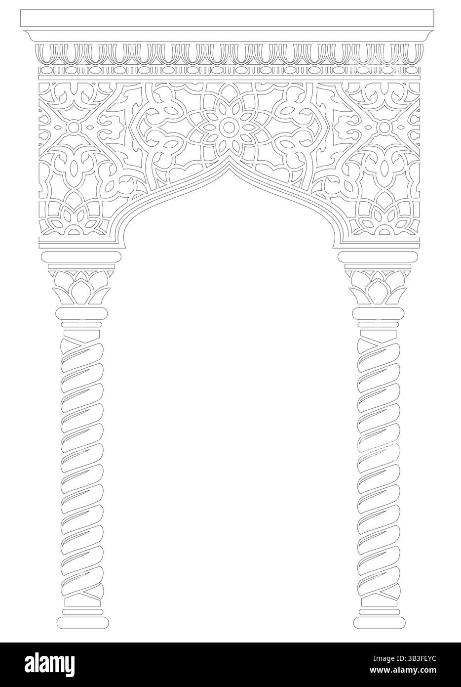 East Arch Contour Coloring Facade Template Stock Vector Image & Art - Alamy