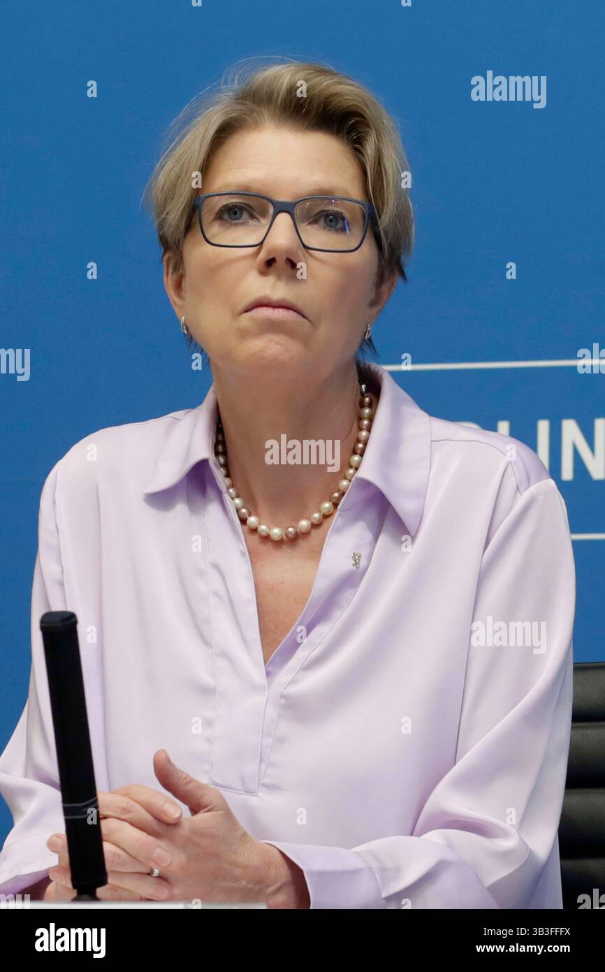29.04.2025, Christine Richter, Senatssprecherin, in der Pressekonferenz ...