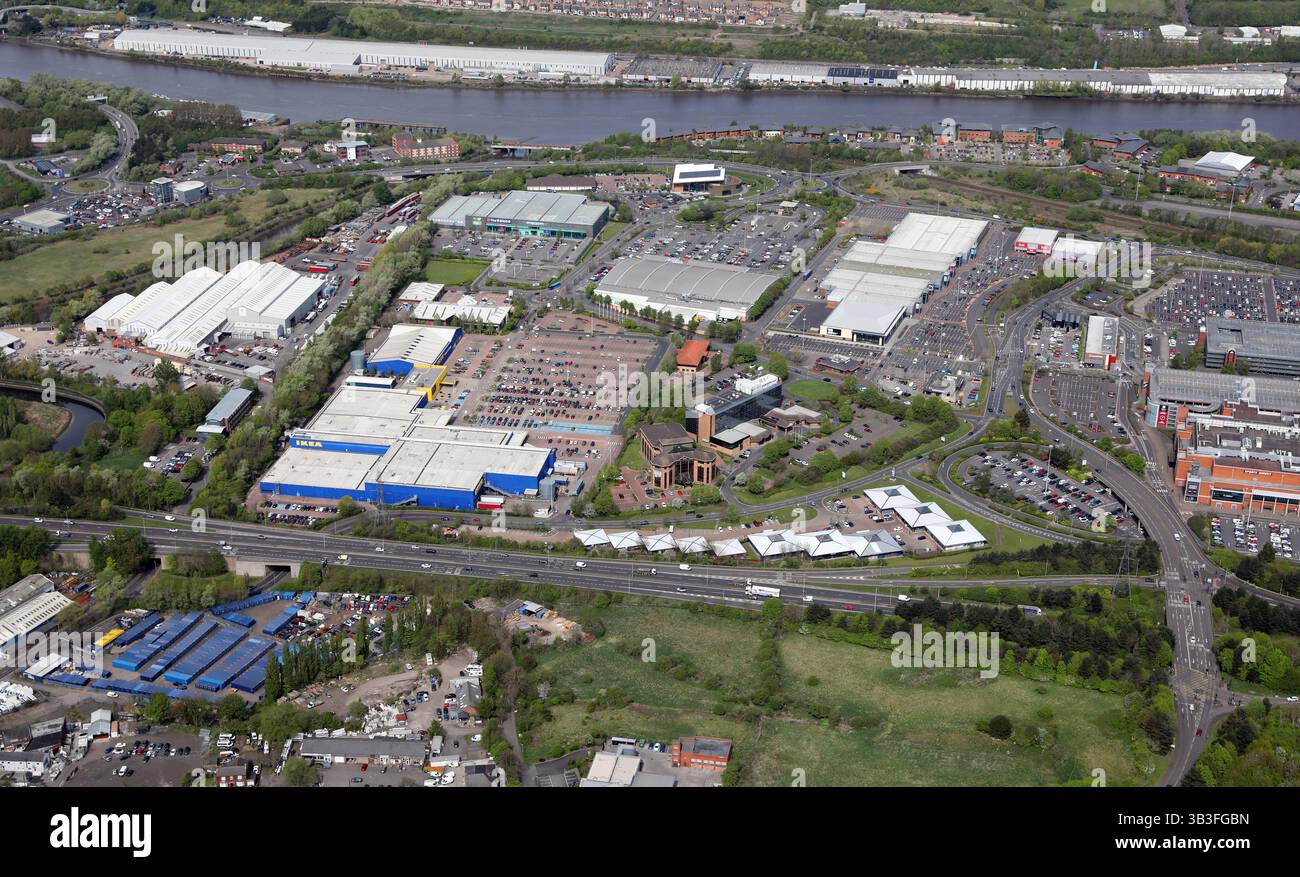 aerial view of development at and around The Metro Centre, Gateshead ...