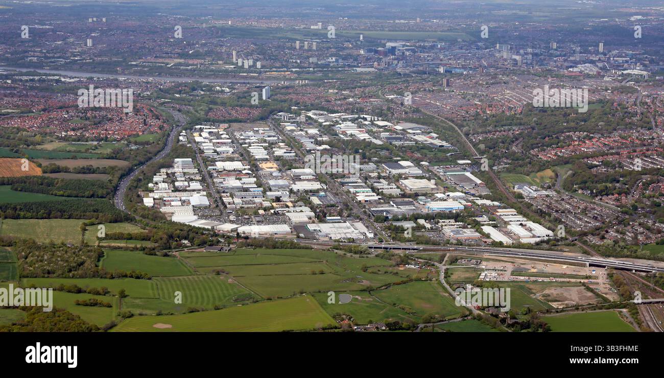 aerial view of Team Valley Trading Estate, Gateshead, Tyne & Wear Stock ...