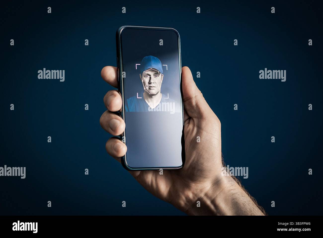 Deep fake or face recognition. AI deepfake or identity verification ...