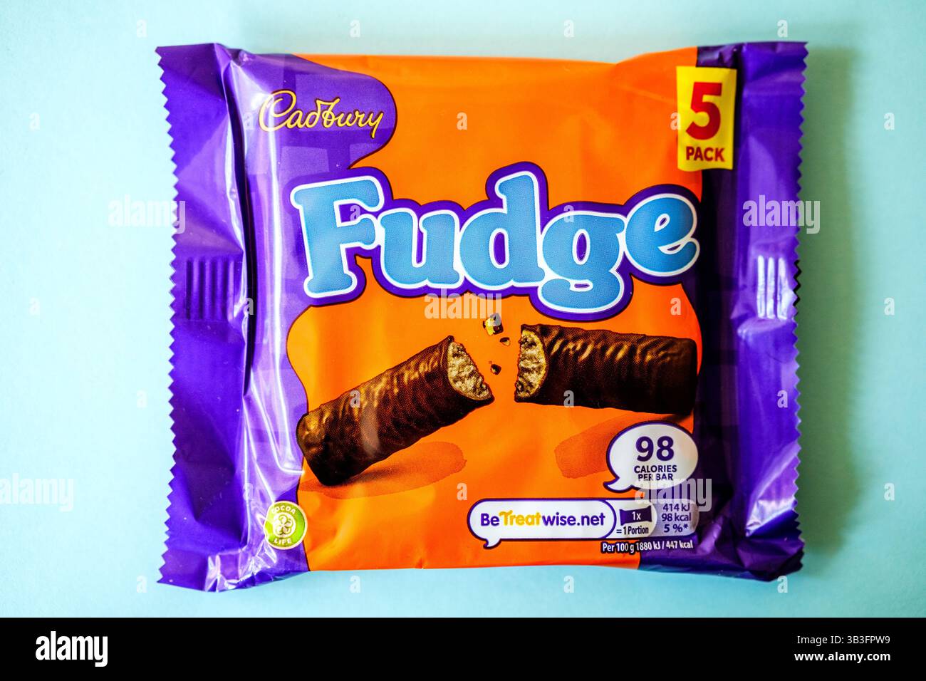 London UK, April 29 2025, Cadburys Milk Chocolate Multi Pack Fudge Bars ...