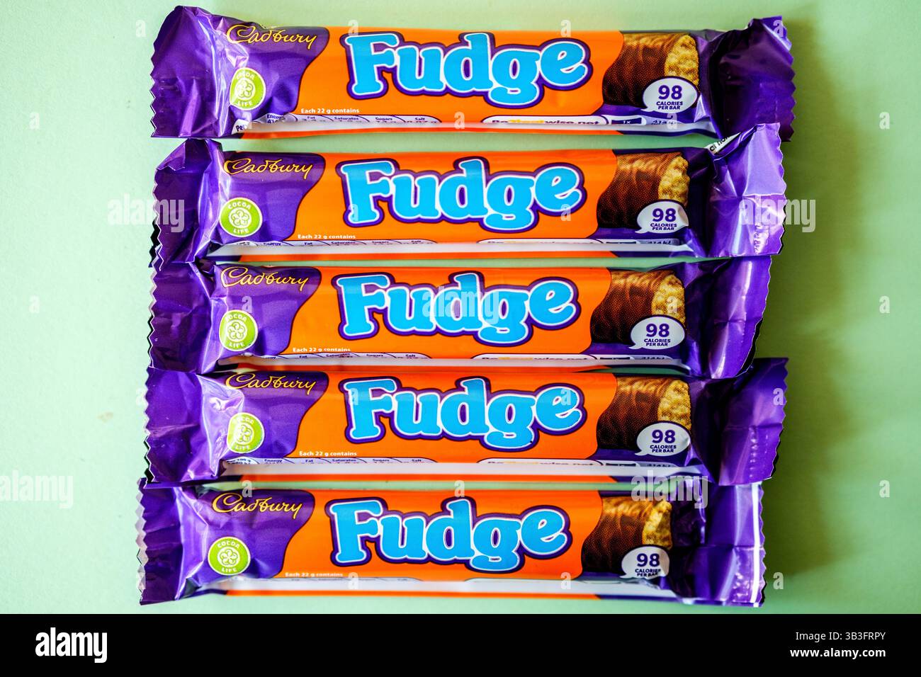 London UK, April 29 2025, Cadburys Milk Chocolate Multi Pack Fudge Bars ...