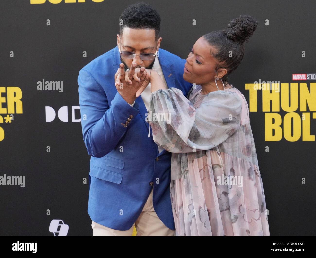 Los Angeles, USA. 28th Apr, 2025. (L-R) Anthony Davis and Yvette Nicole ...