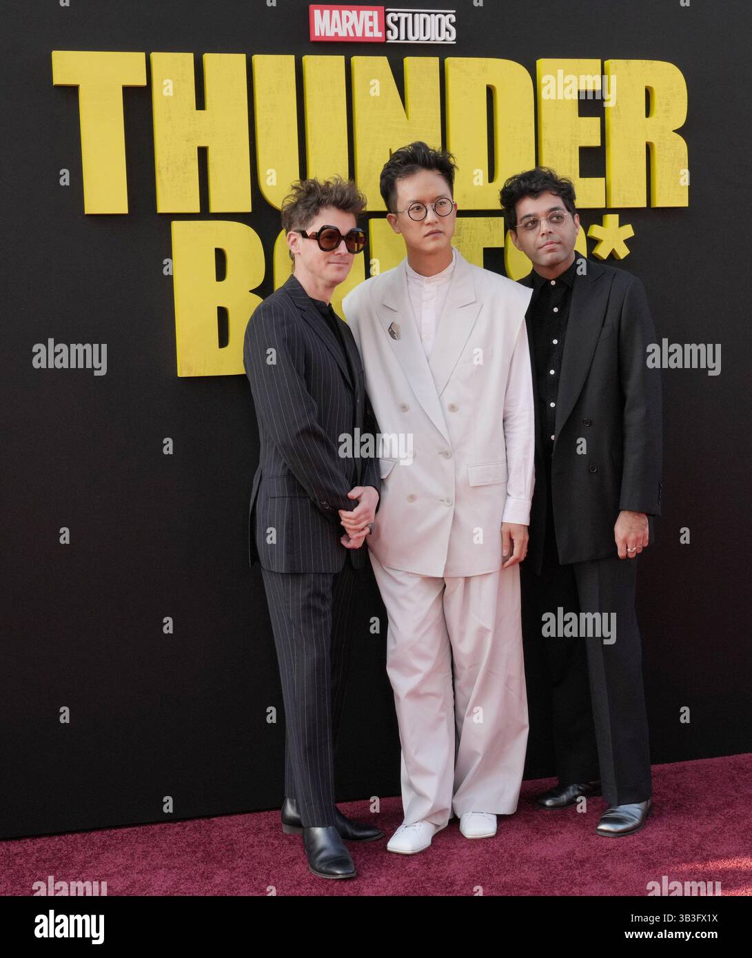 Los Angeles, USA. 28th Apr, 2025. (L-R) Son Lux - Ryan Lott, Ian Chang ...