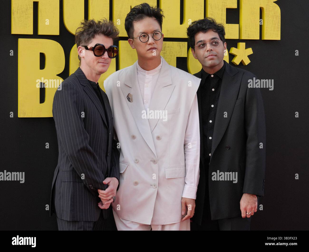 Los Angeles, USA. 28th Apr, 2025. (L-R) Son Lux - Ryan Lott, Ian Chang ...