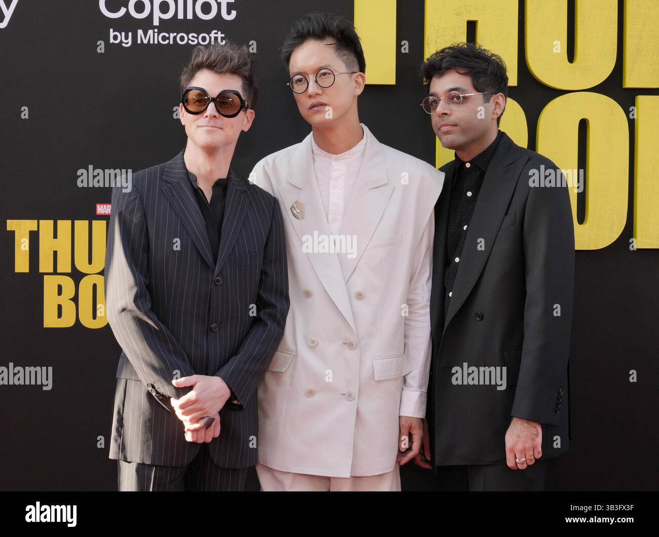 Los Angeles, USA. 28th Apr, 2025. (L-R) Son Lux - Ryan Lott, Ian Chang ...