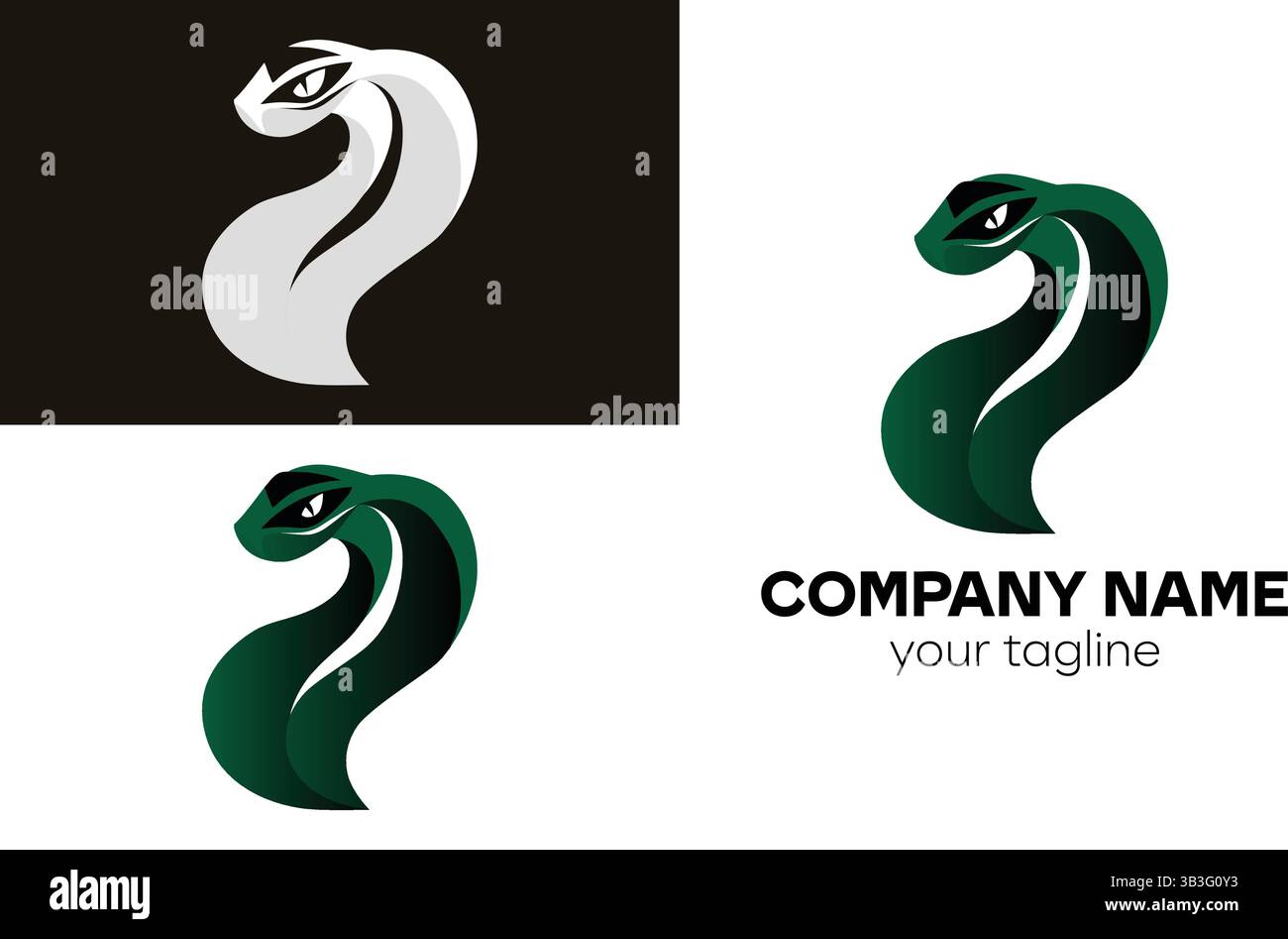Sleek Stylized Snake Head Logo Design for Reptile, Nature, and Exotic ...