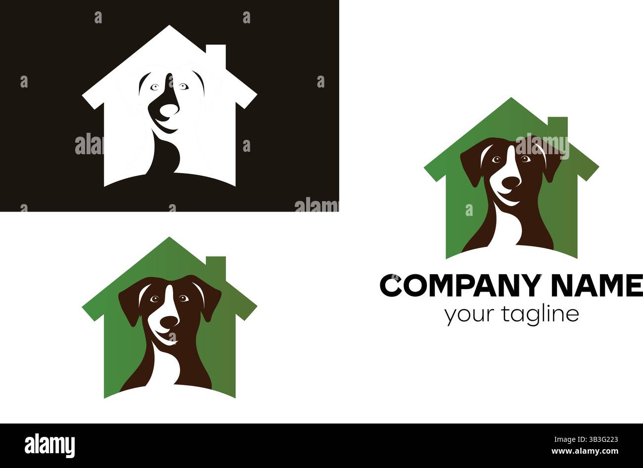 Clean dog logo Stock Vector Images - Alamy