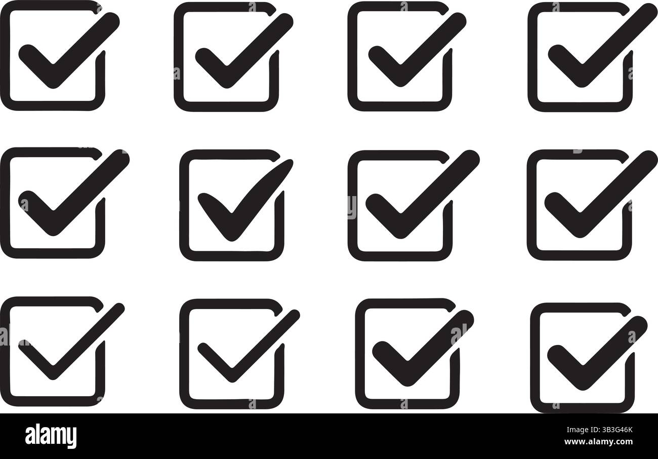 Checkmark selection Stock Vector Images - Alamy