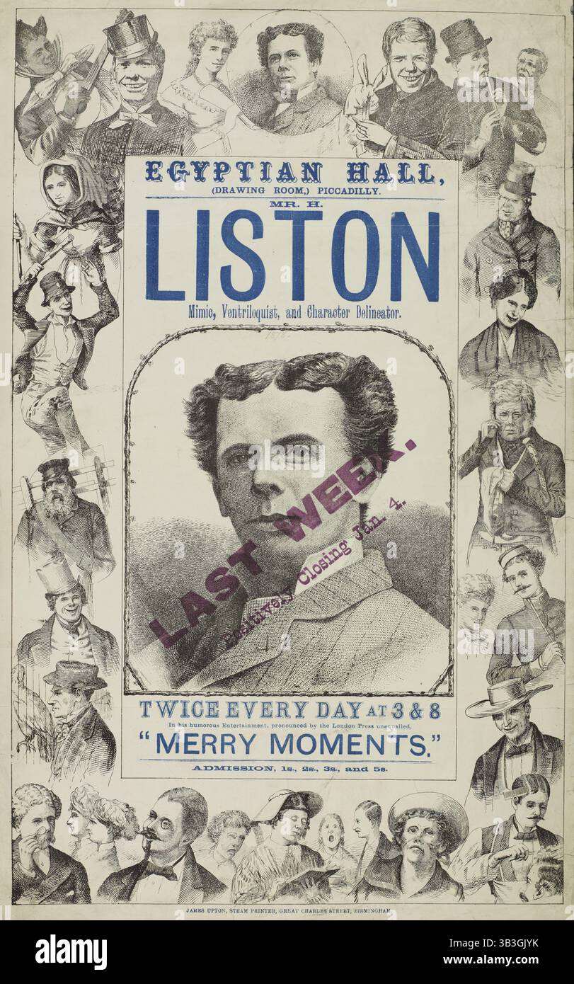 Victorian music hall poster hi-res stock photography and images - Alamy