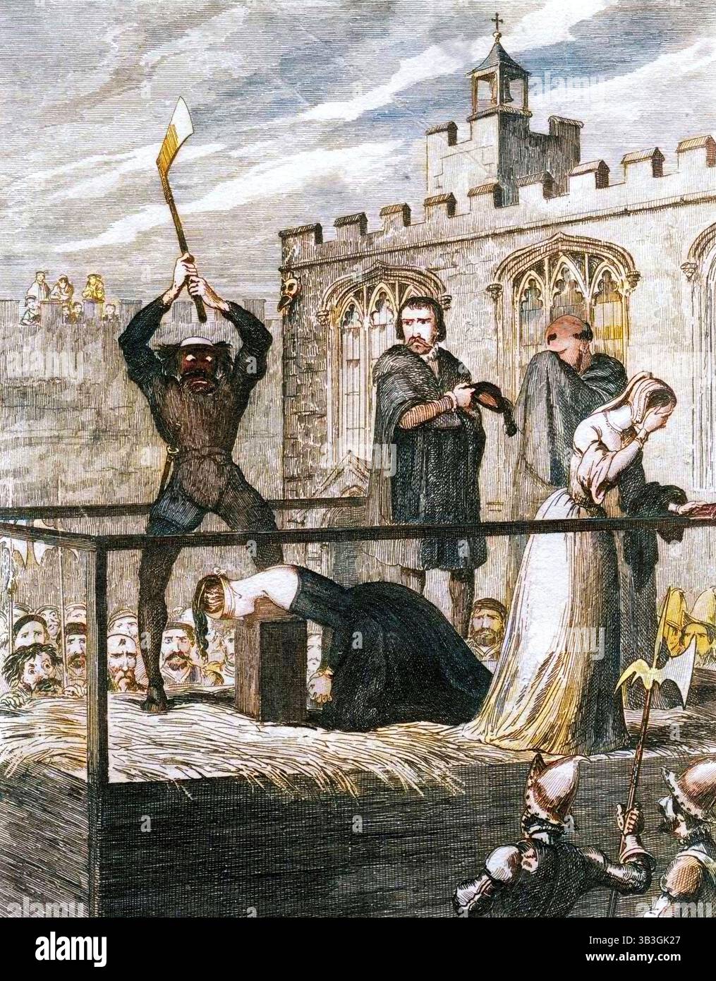 The execution of Lady Jane Grey, 1554 (1840). A grandniece of Henry ...