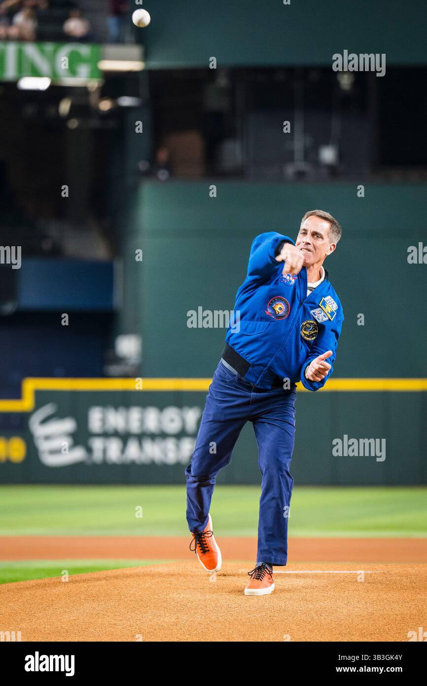 The ceremonial first pitch was thrown by President and CEO of the ...