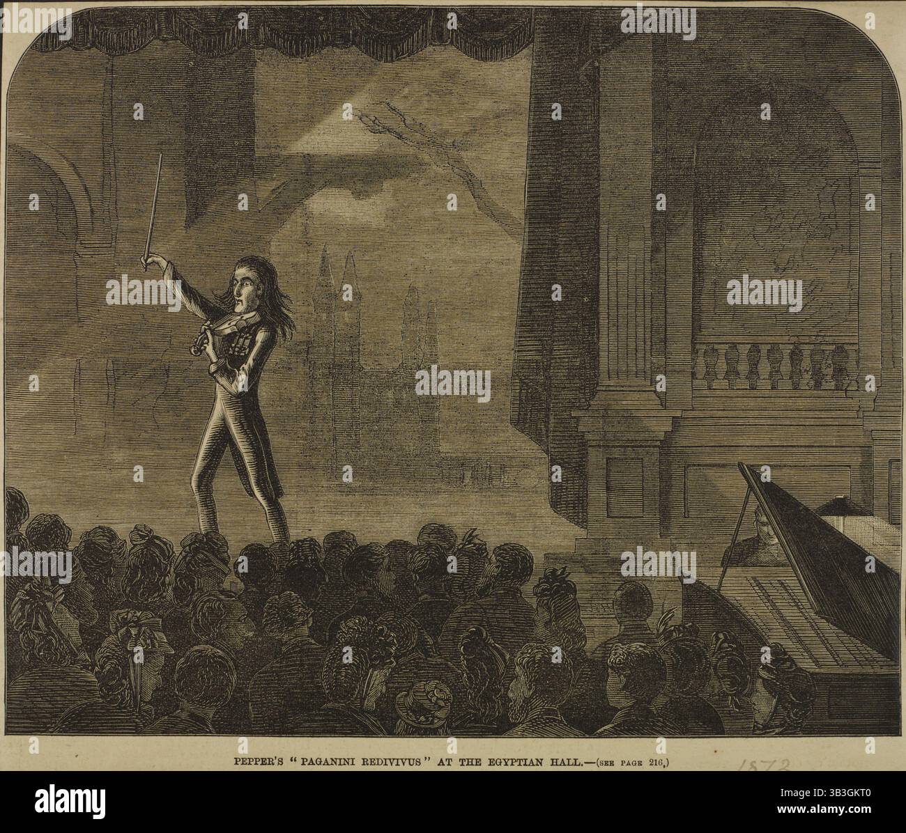 Pepper's "Paganini Redivivus" at the Egyptian Hall, 1872. Violin ...