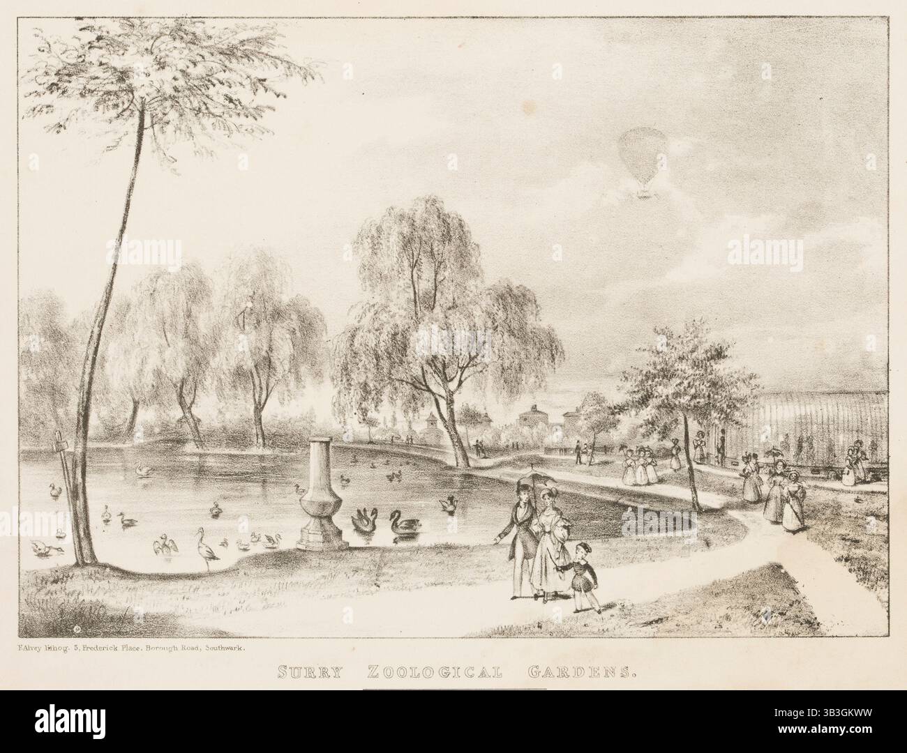 Surry Zoological Gardens, 1836. The Gardens were opened to rival London ...