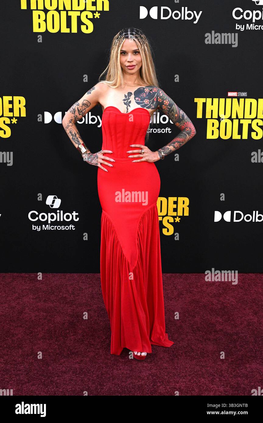 Eleanor Barnes bei der Weltpremiere des Kinofilms Thunderbolts im Dolby ...