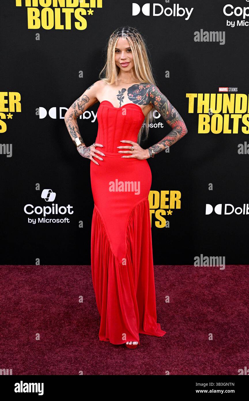 Eleanor Barnes bei der Weltpremiere des Kinofilms Thunderbolts im Dolby ...