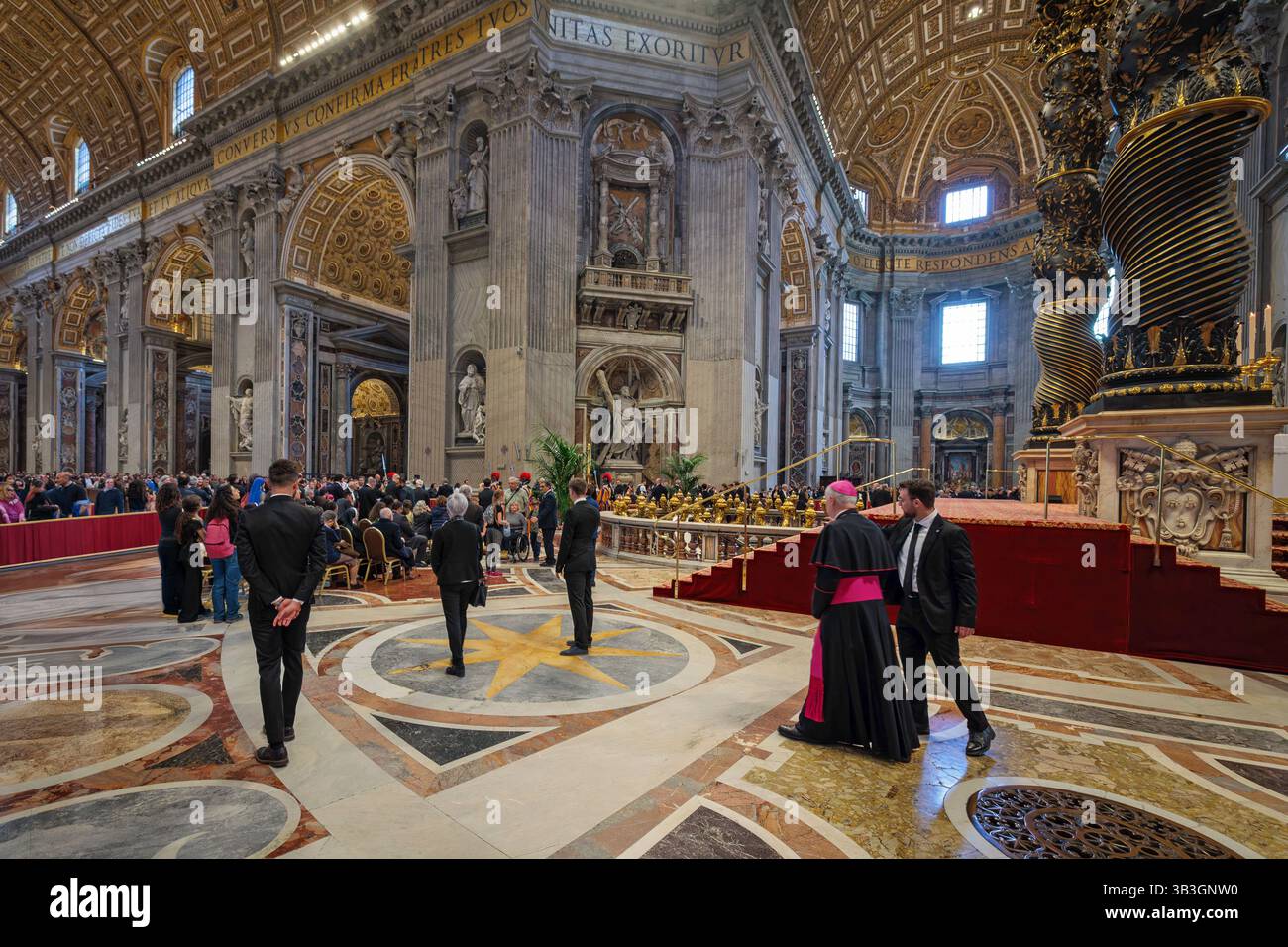 April 25, 2025, Vatican City, Vatican: A cardinal prepares to pay his ...
