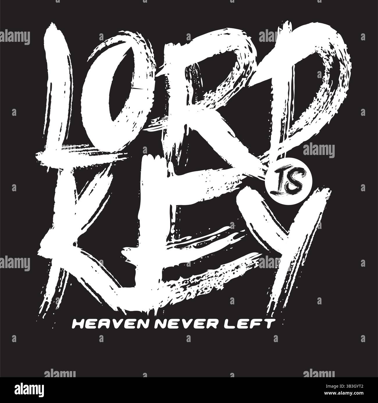 LORD IS KEY Religious Quote T-Shirt Design in Brush Script Font Style ...