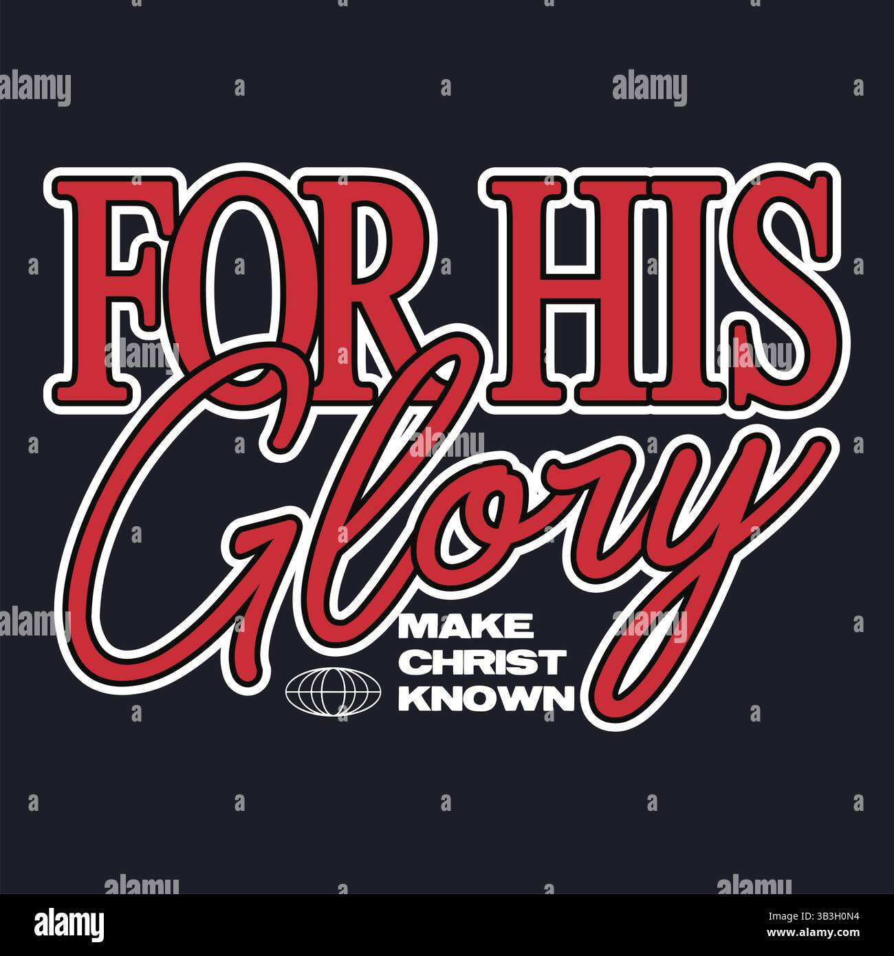 for his glory Quote T-Shirt Design in Brush Script Font Style ...