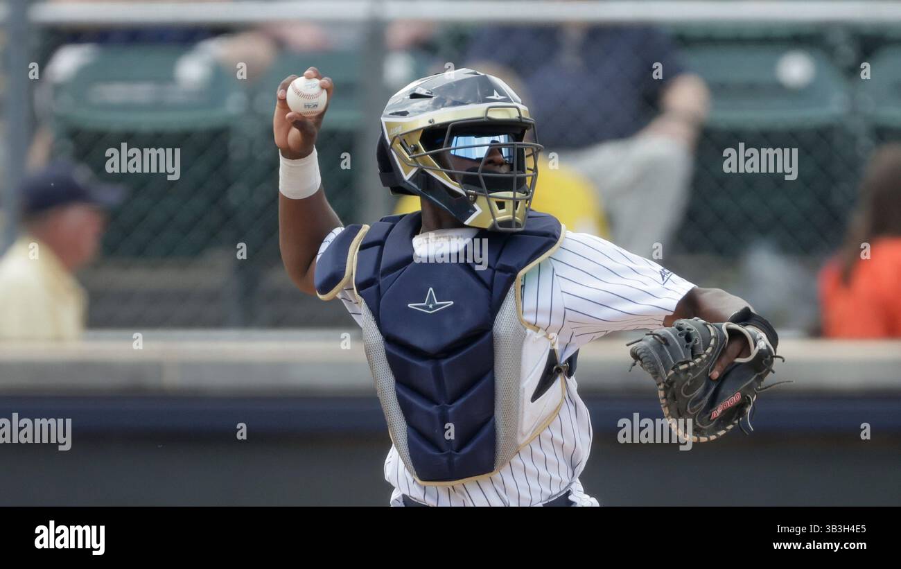 Georgia Tech's Vahn Lackey (25) throws to second base during an NCAA ...
