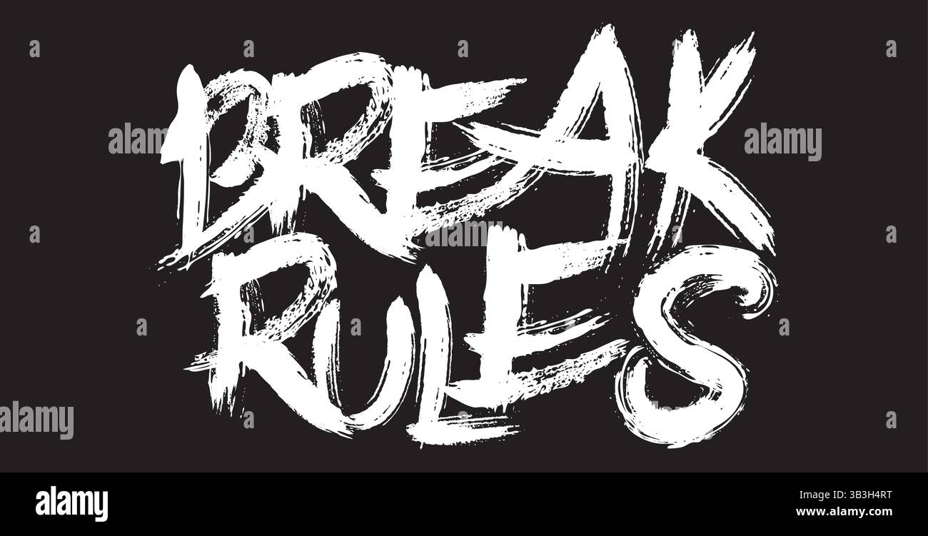 Break text in graffiti style hi-res stock photography and images - Alamy
