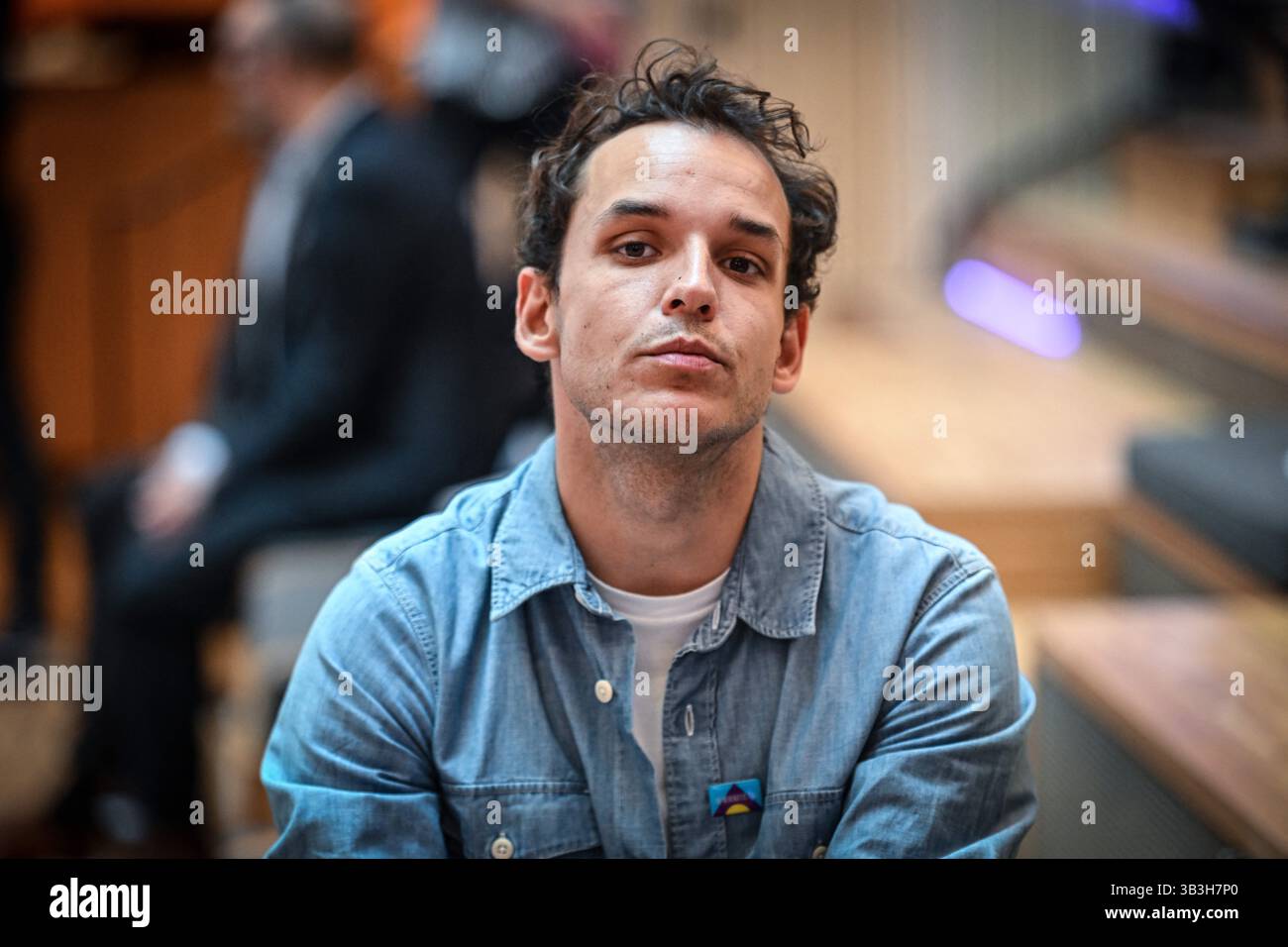 Paris, France. 29th Apr, 2025. Theo Curin, French swimmer during the ...