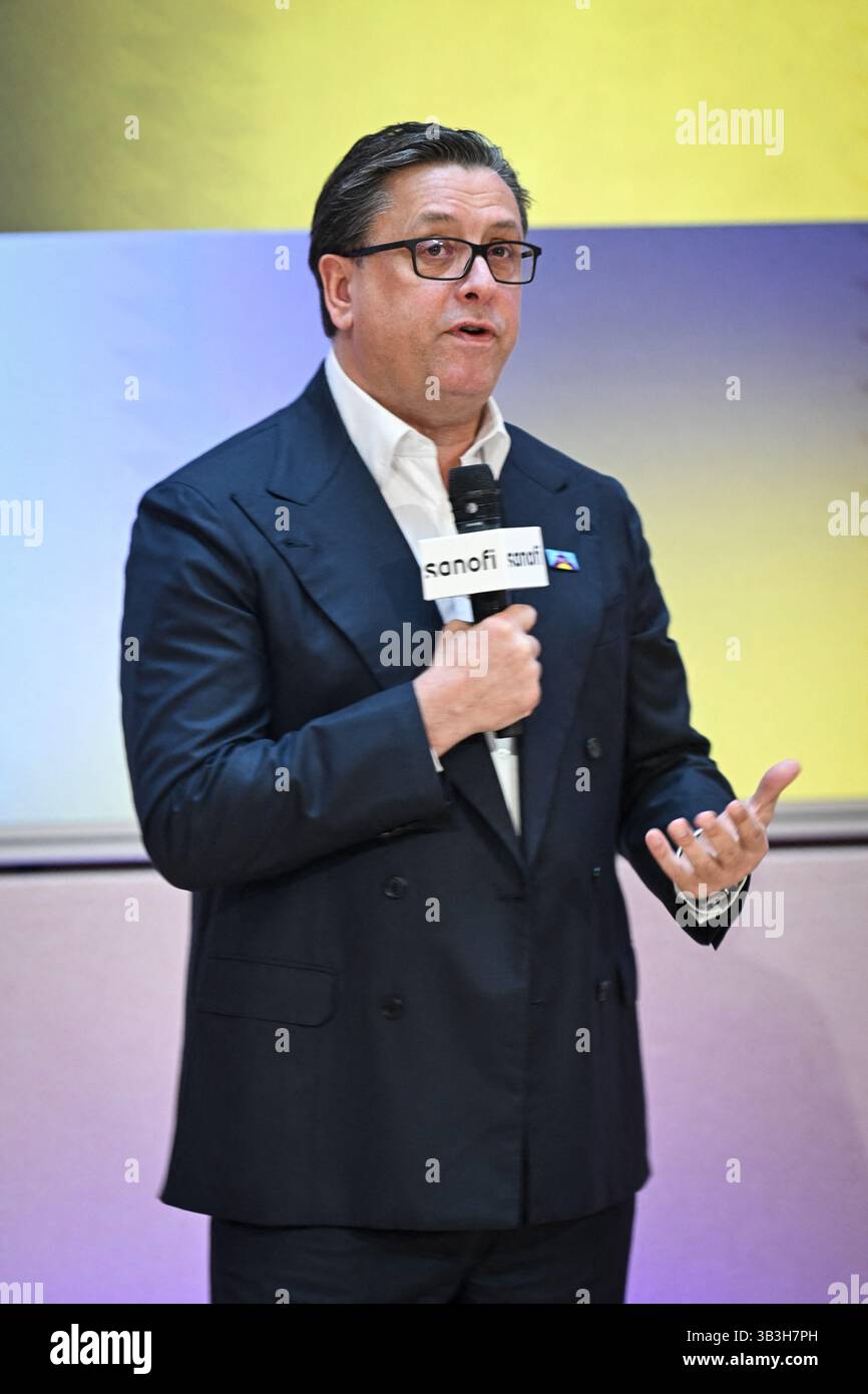 Paris, France. 29th Apr, 2025. Paul Hudson, Sanofi CEO during the ...