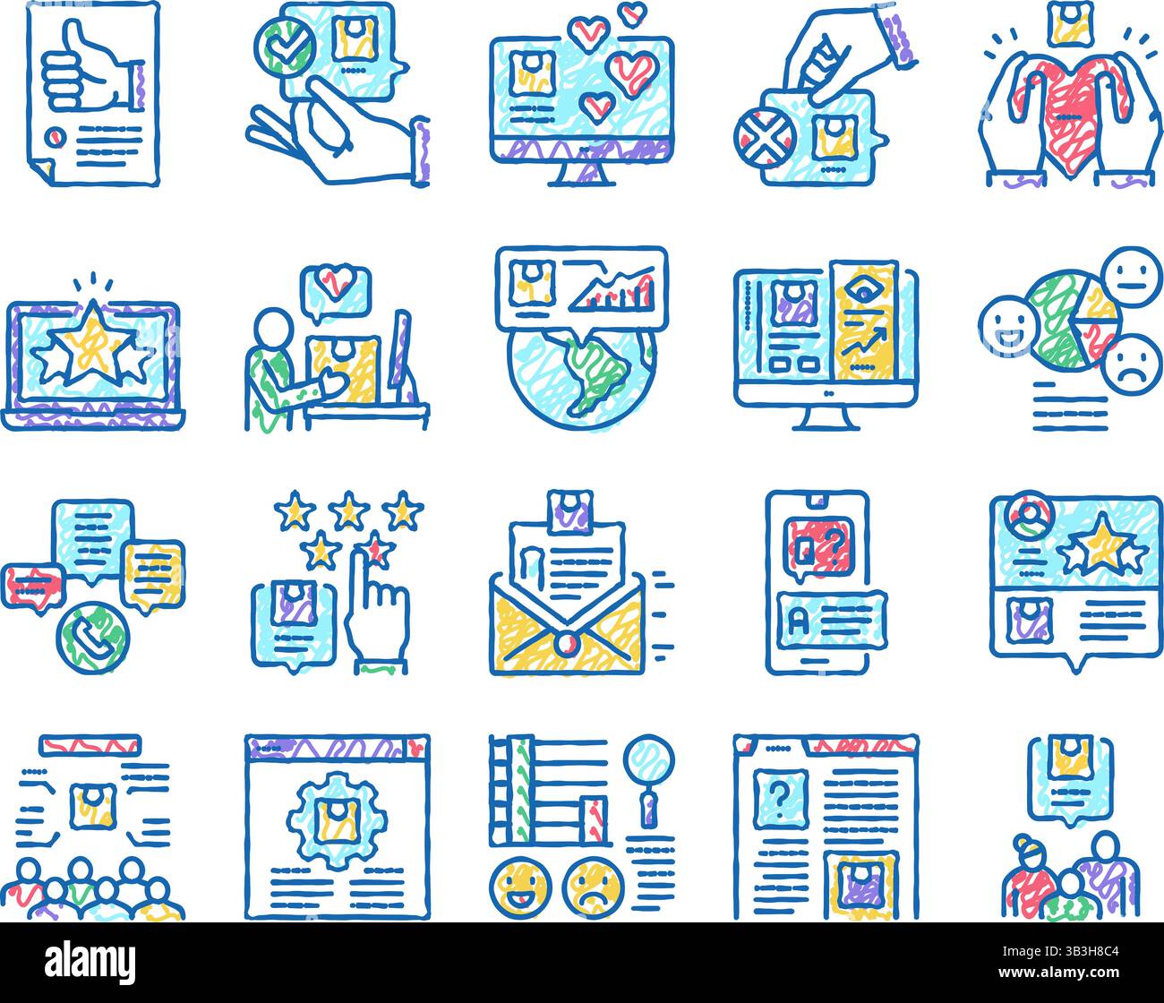 Customer loyalty concept drawn Stock Vector Images - Alamy