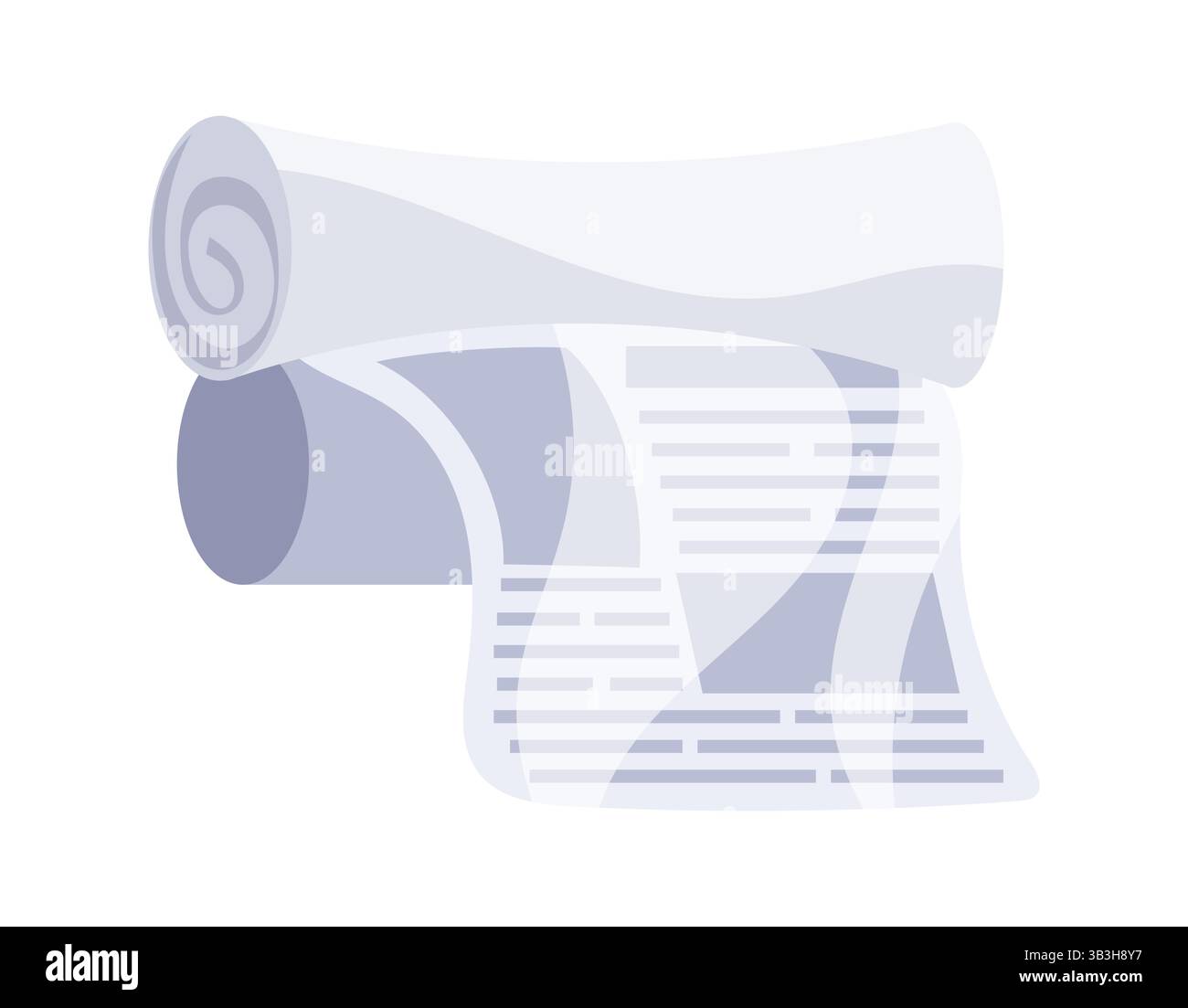 Rolled newspaper presenting latest news and information Stock Vector ...