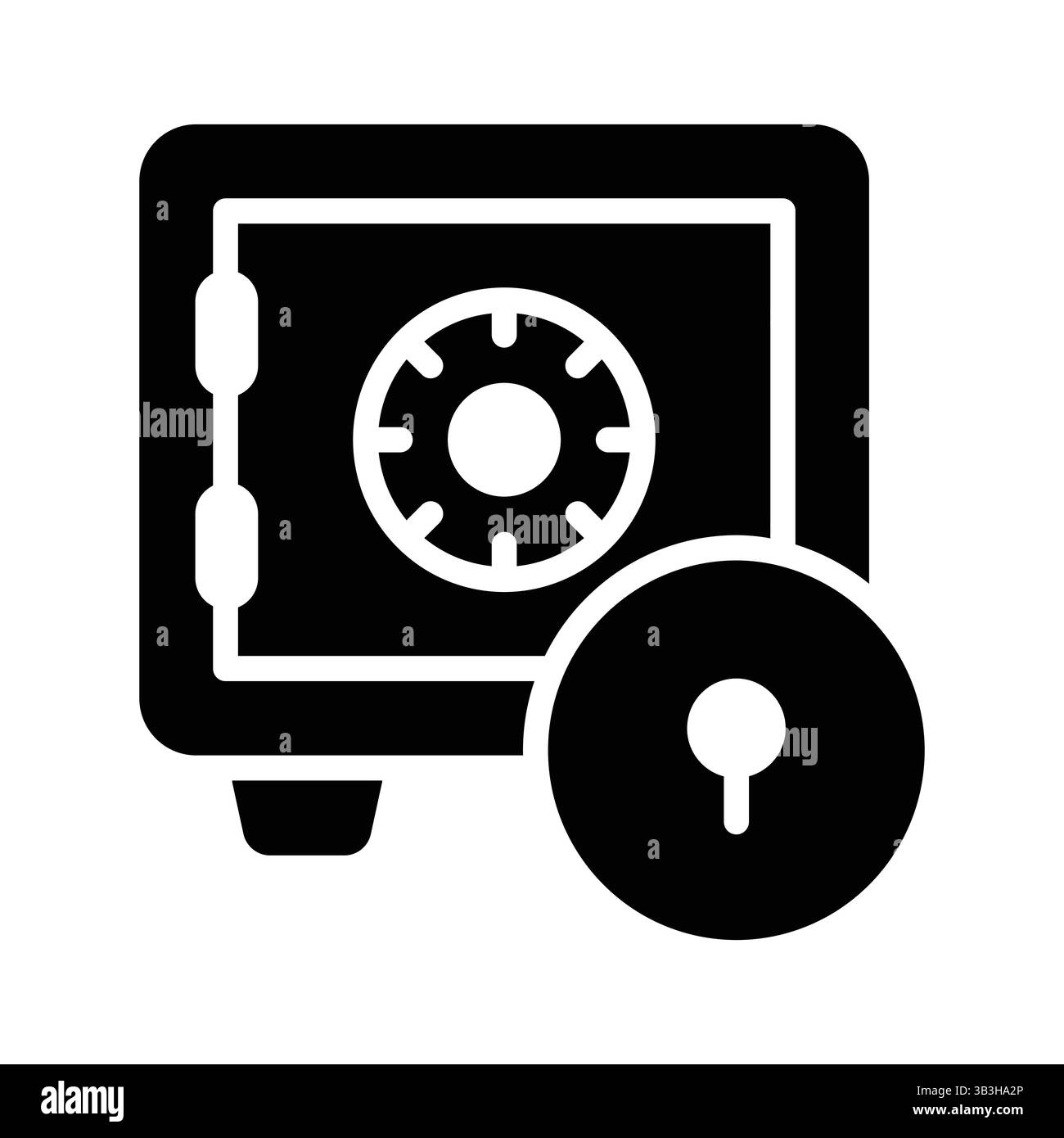 Bank vault security concept with lock, vector illustration Stock Vector ...