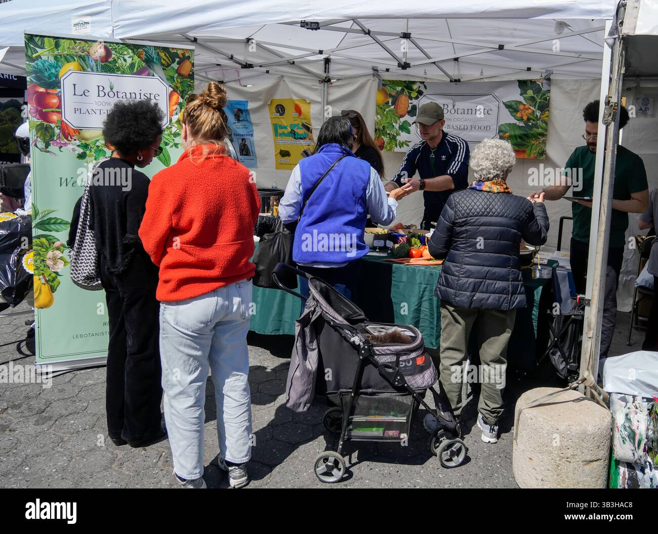 Visitors at an Earth Day Festival in Union Square in New York enjoy ...