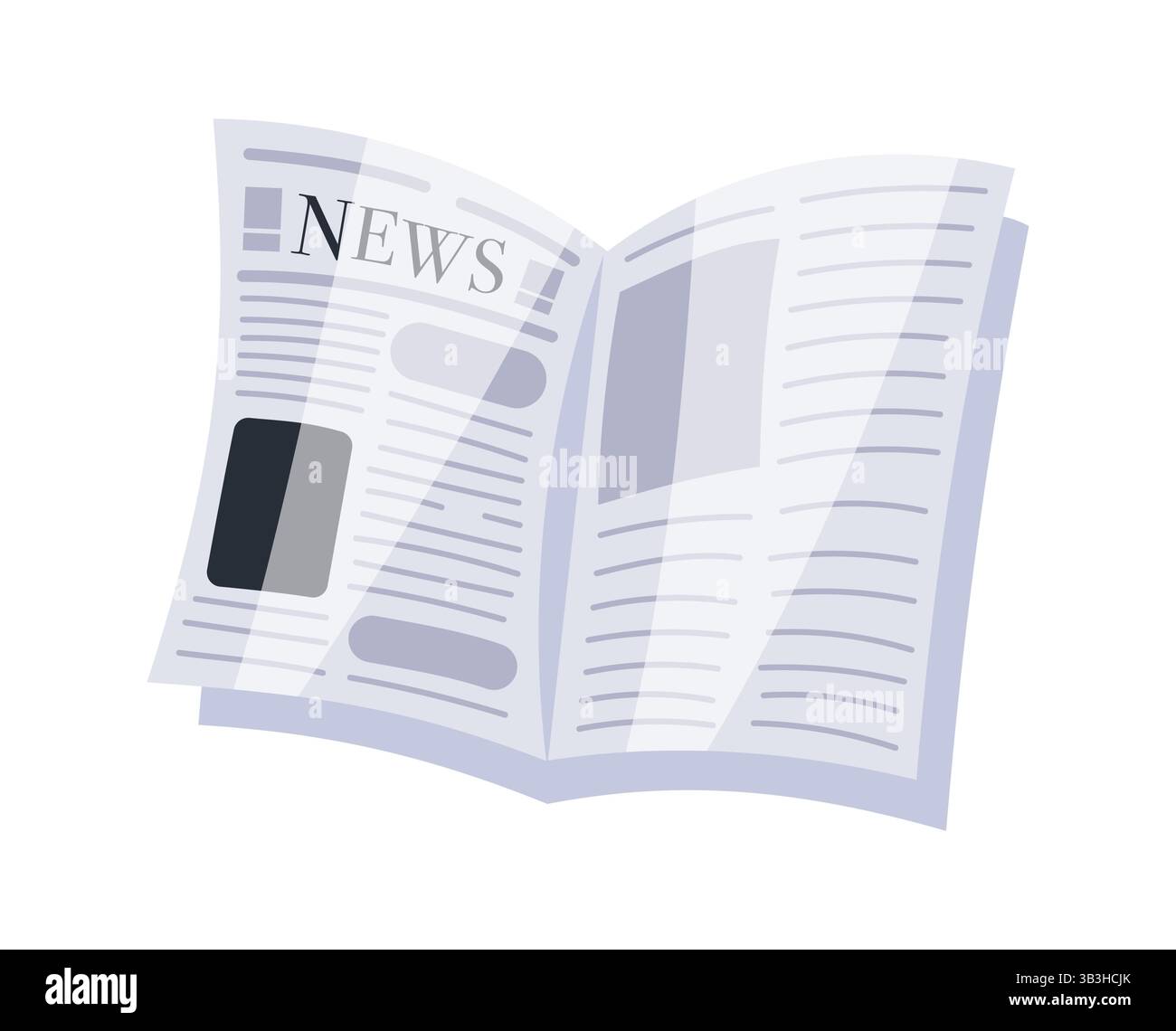 Newspaper Showing Latest News Updates and Information Stock Vector ...