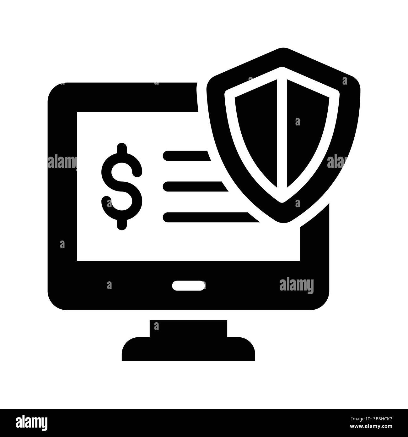 Financial data security, bank account protection, secure money vector ...