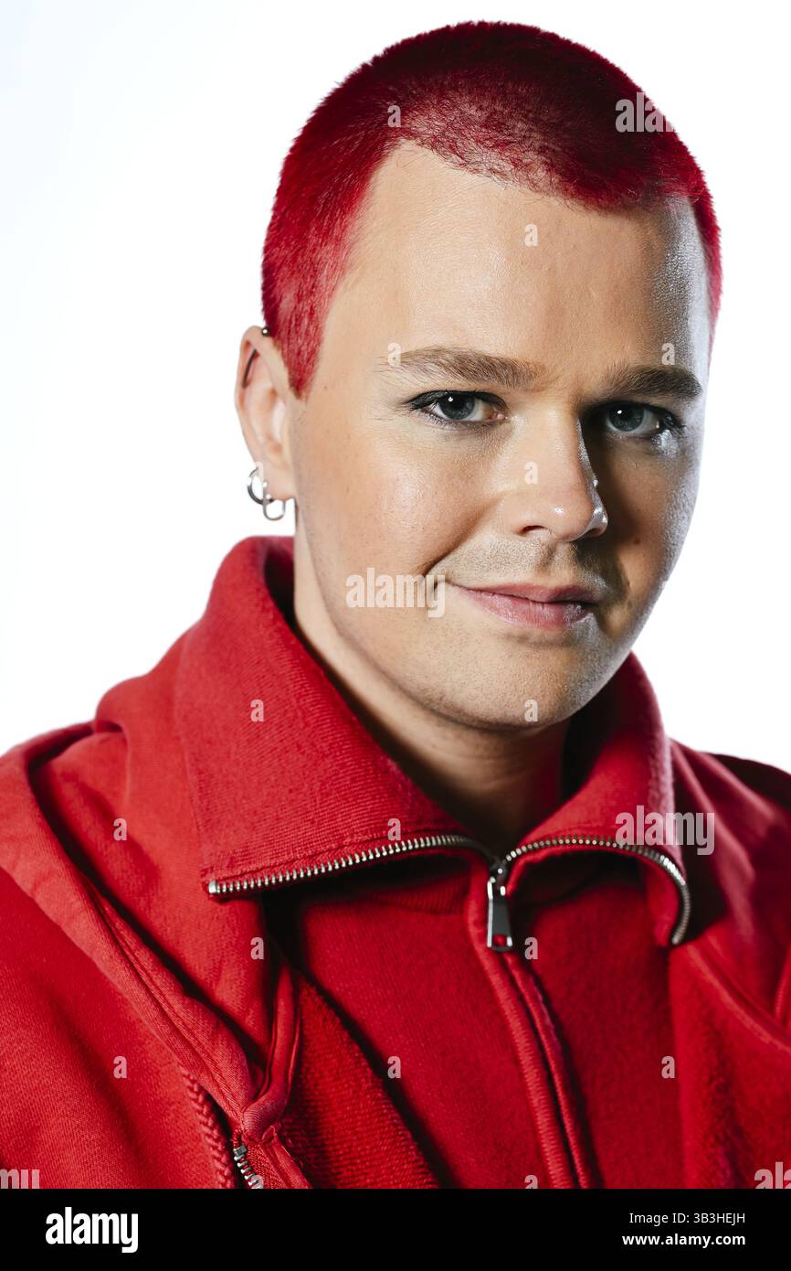 Brussels, Belgium. 29th Apr, 2025. Red Sebastian (Seppe Herreman) poses ...