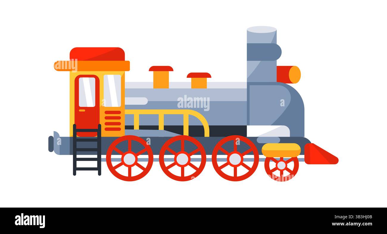 Steam train side view Stock Vector Images - Alamy