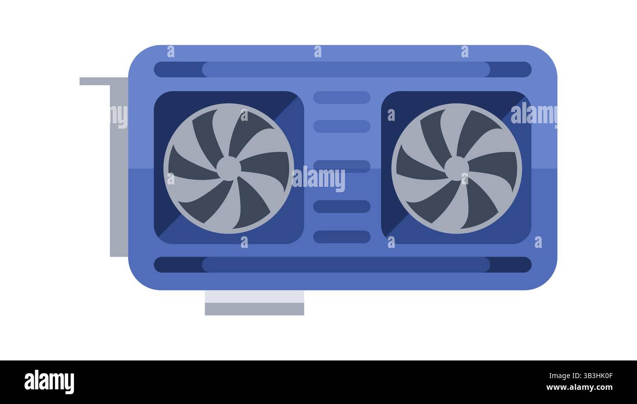 Powerful graphics card cooling system featuring dual fans for optimal ...